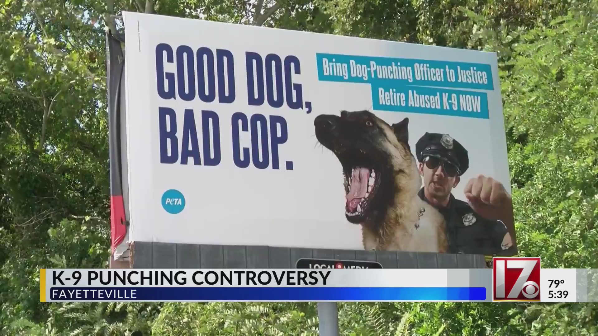 PETA puts up billboards demanding action against Fayetteville officer ...