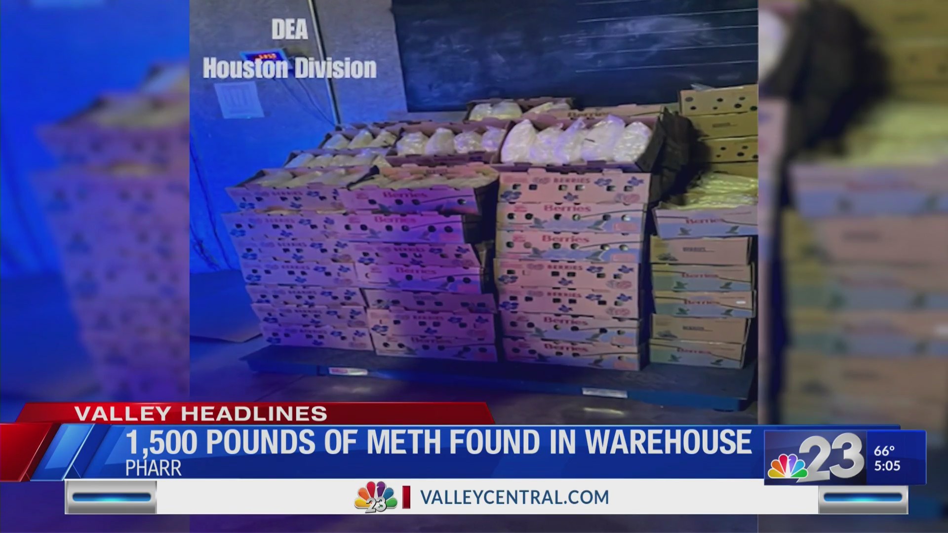 1,500 pounds of methamphetamine in warehouse – KVEO-TV