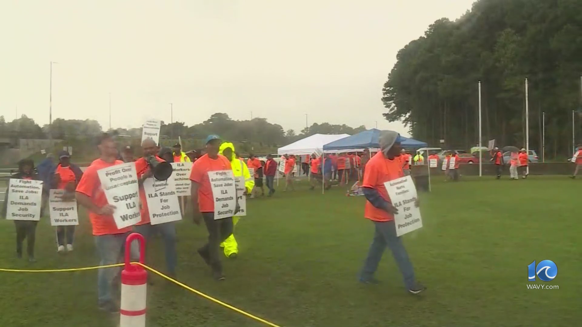Cargo operations halt at Port of Virginia as strike begins – WAVY.com