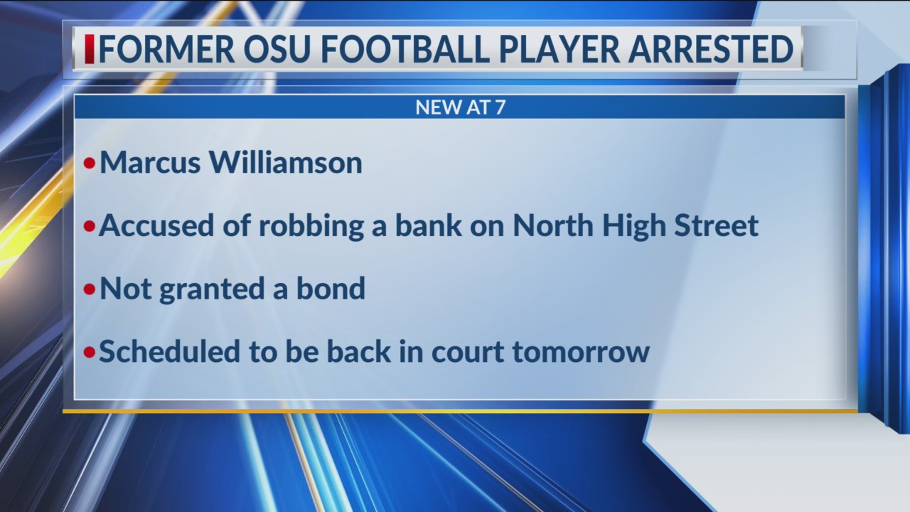 Former Ohio State football player accused of bank robbery – NBC4 WCMH-TV