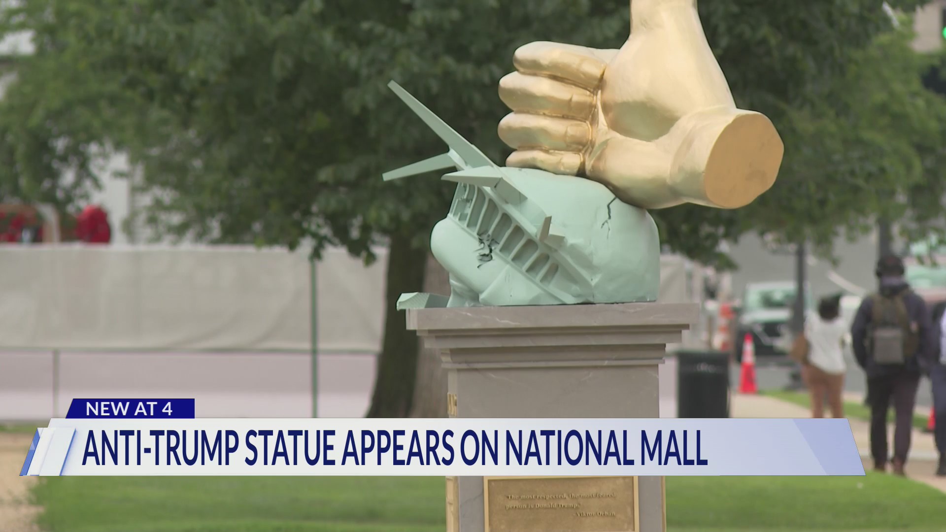 ‘Dictator Approved’: Anti-Trump statue appears on National Mall days ...
