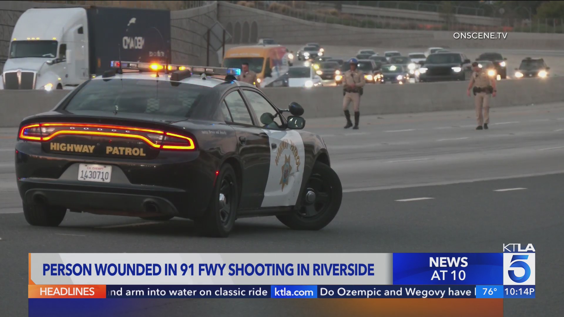 Person wounded in shooting on 91 Freeway in Riverside – KTLA