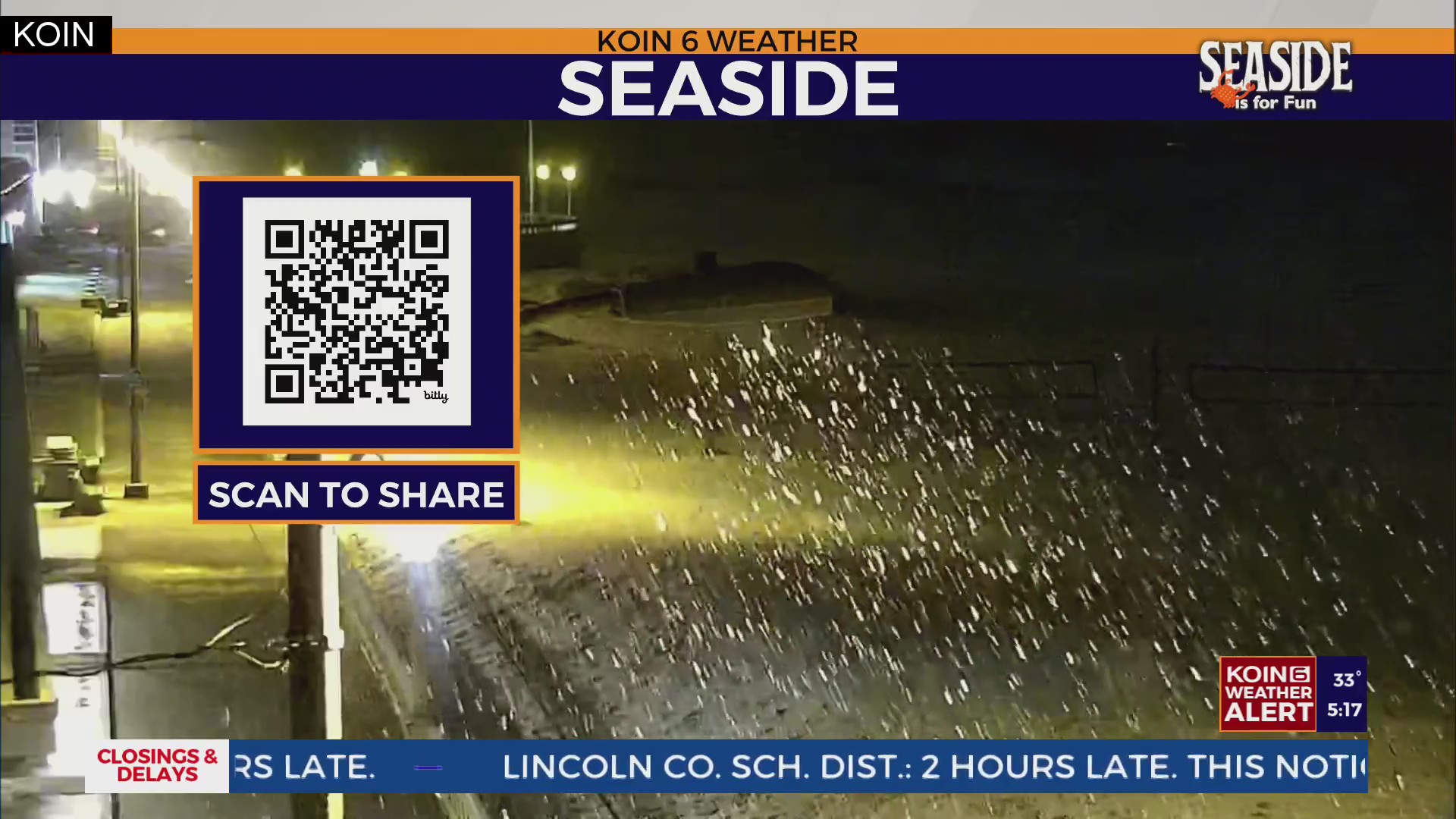 Seaside falling snow – KOIN.com