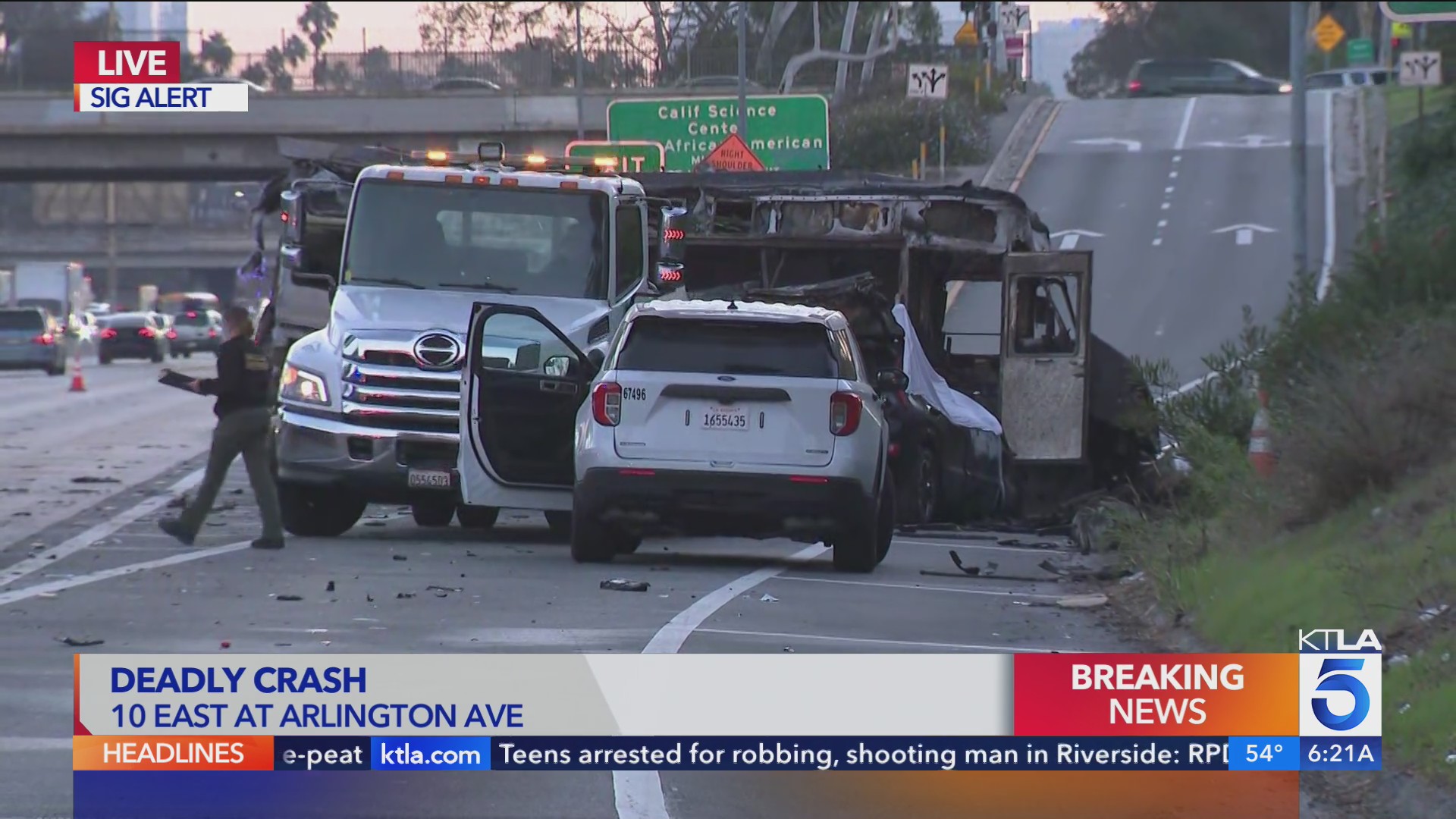 Uber driver killed in 10 Freeway crash with food truck – KTLA