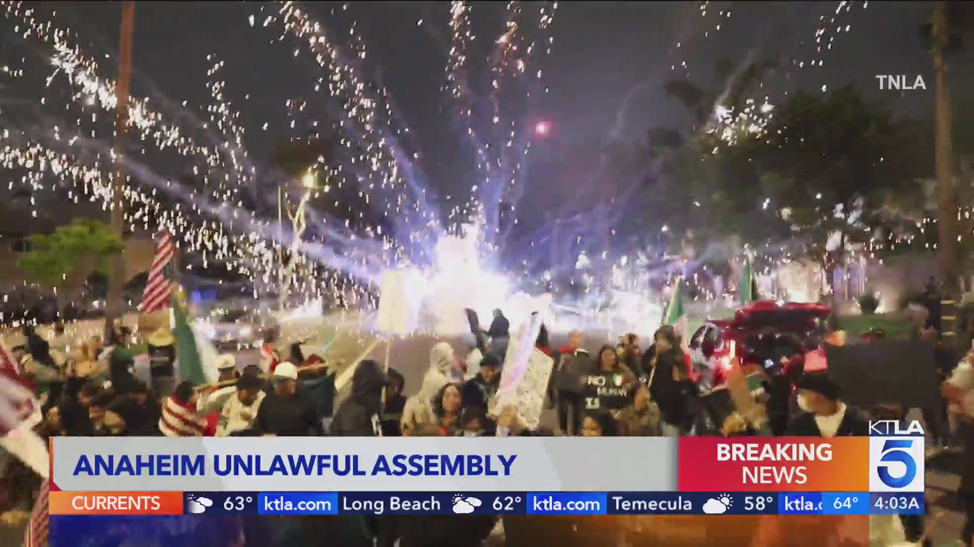 Protest regrouped near Disneyland after unlawful assembly declared in ...