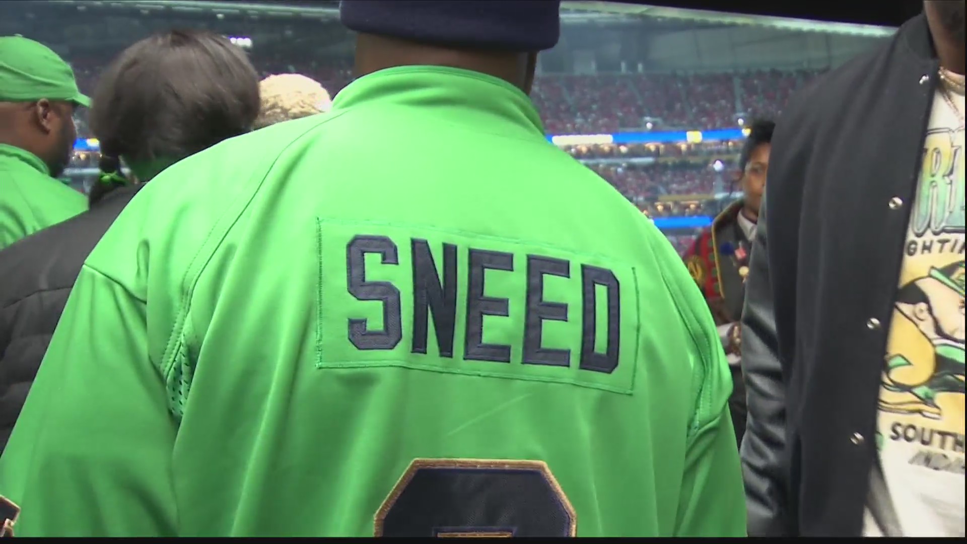 Family watches Sneed play in CFP Title game, speaks about journey – WSAV-TV