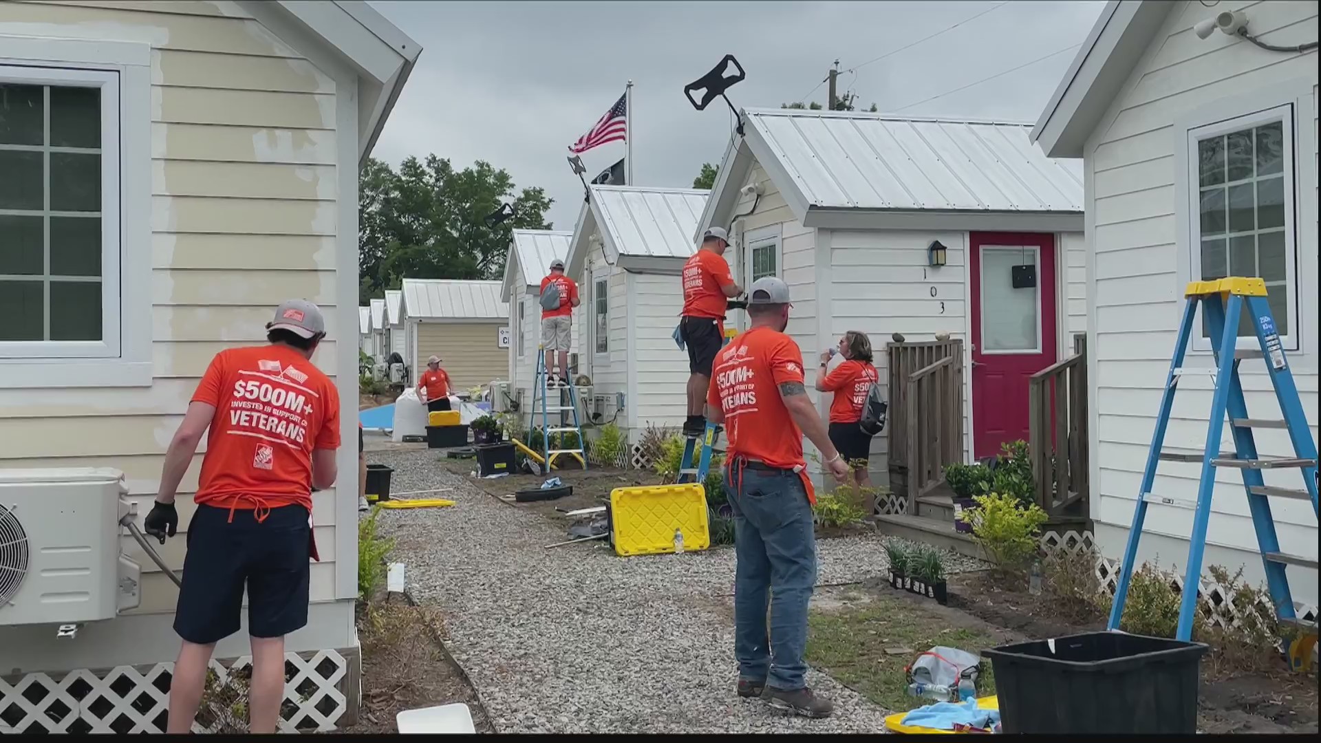 300 plus volunteers revamp tiny homes for veterans in Savannah – WSAV-TV