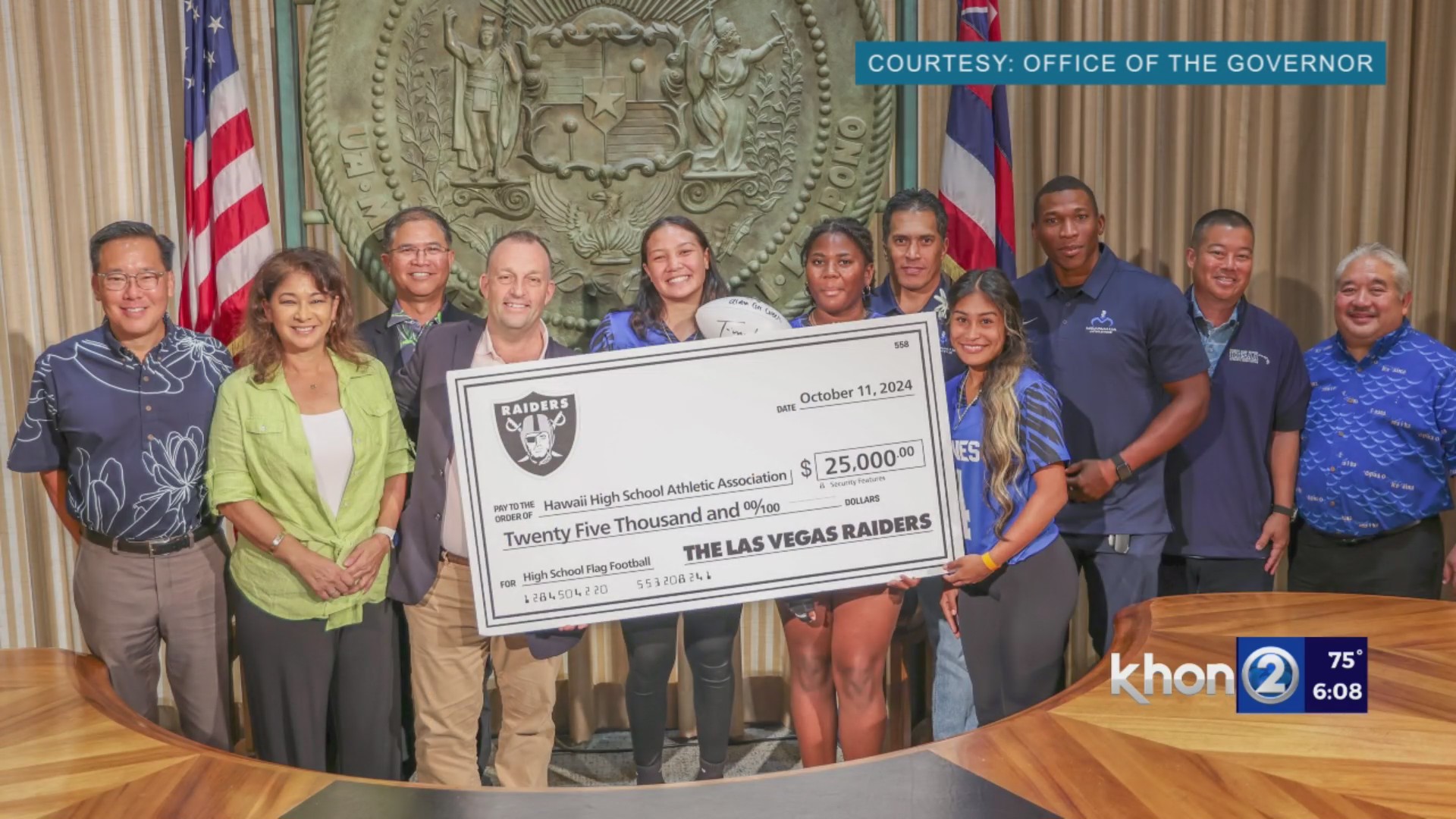 Las Vegas Raiders donate $25,000 to support Hawaii’s inaugural girls ...