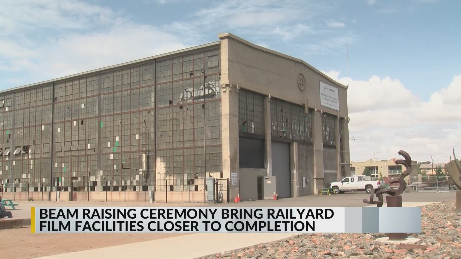 City, CNM celebrate construction progress at site of film training ...