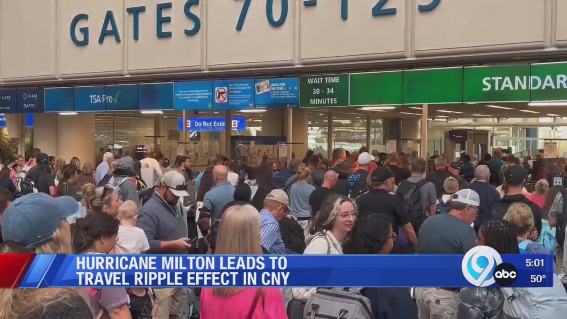 Hurricane Milton leads to travel ripple effect in CNY – WSYR