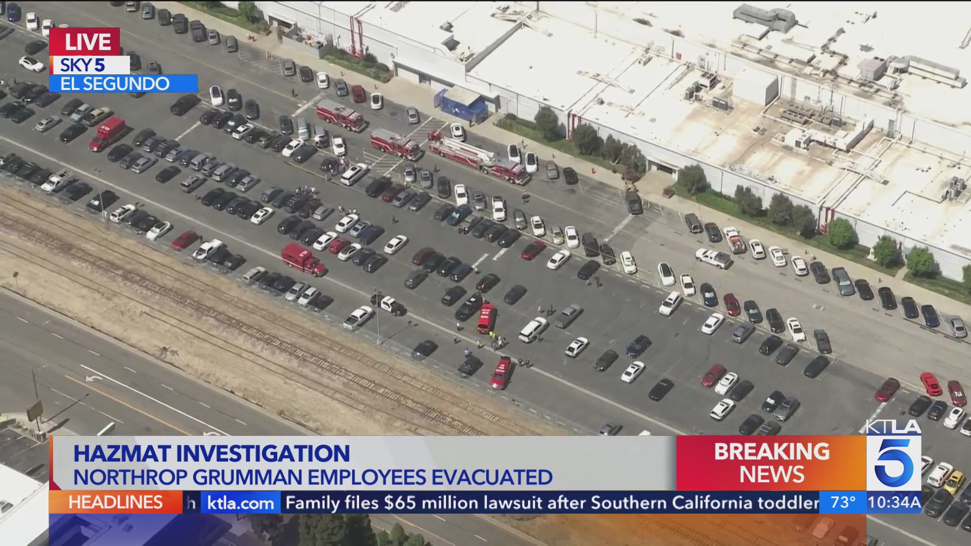 Hazmat call prompts evacuation of Northrop Grumman lab in El Segundo – KTLA