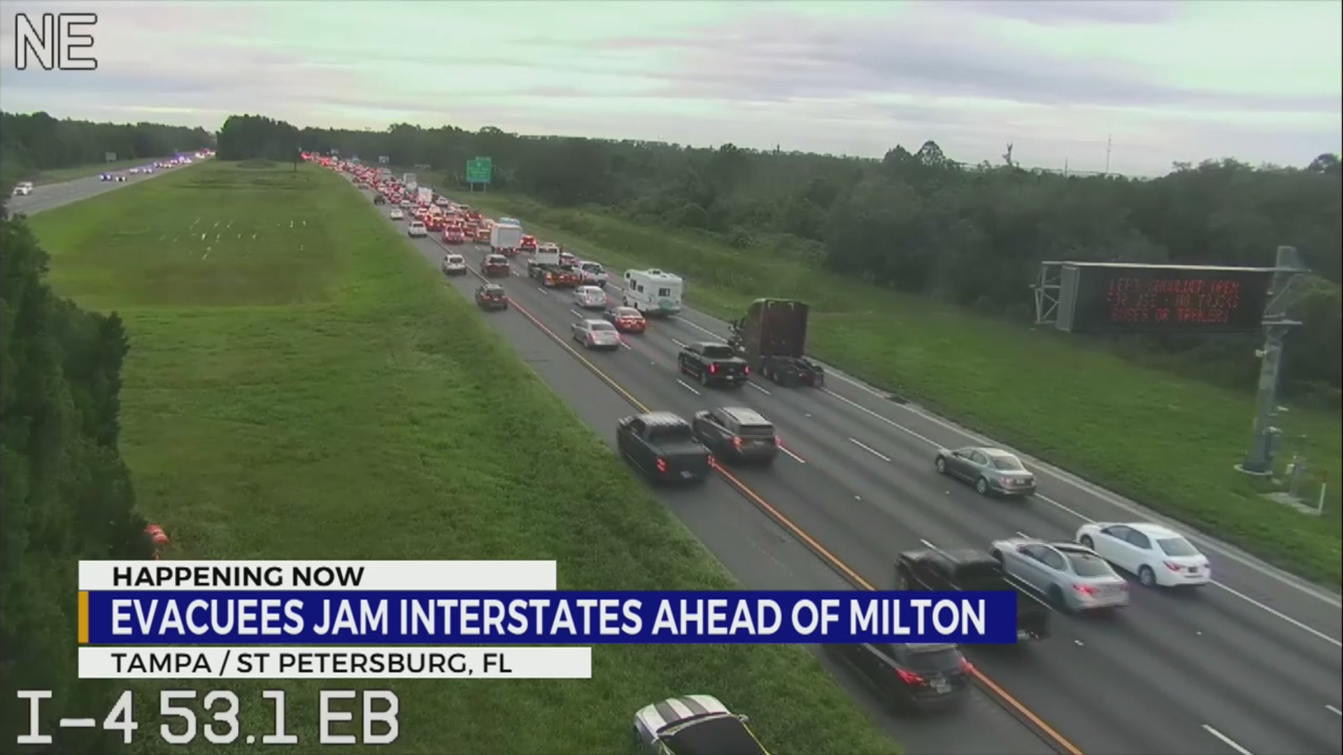 Evacuees jam interstates ahead of Milton – WKRN News 2