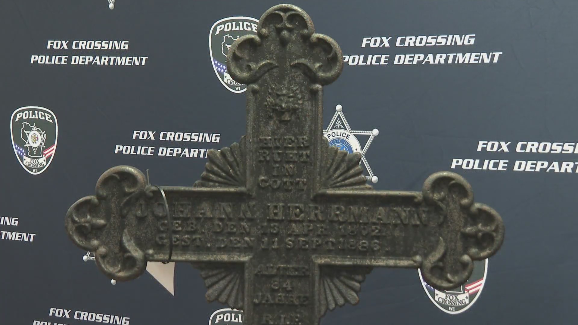 Fox Crossing Police Department recovers stolen historic crosses, Fond ...