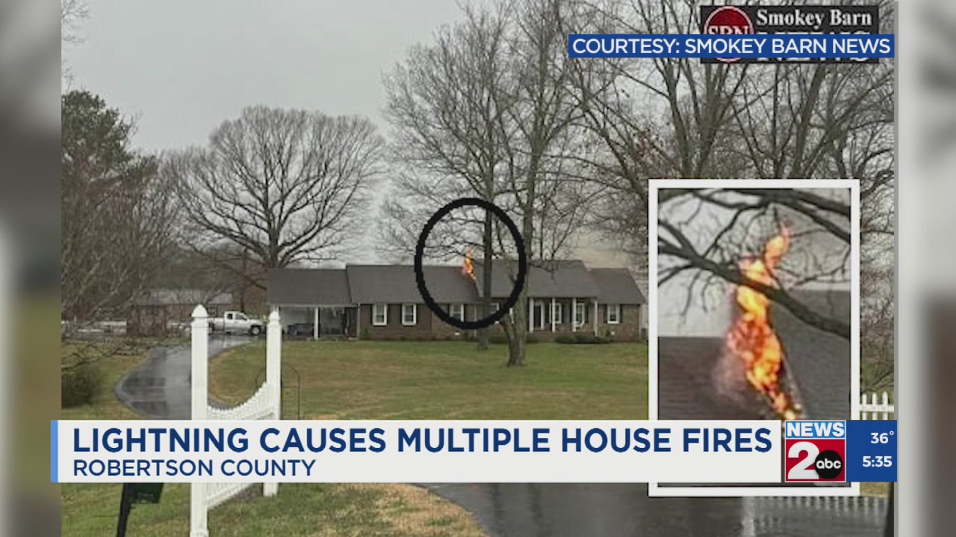 Lightning strikes cause multiple house fires – WKRN News 2