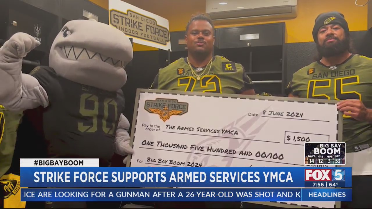 Big Bay Boom: San Diego Strike Force supports Armed Services YMCA – FOX ...