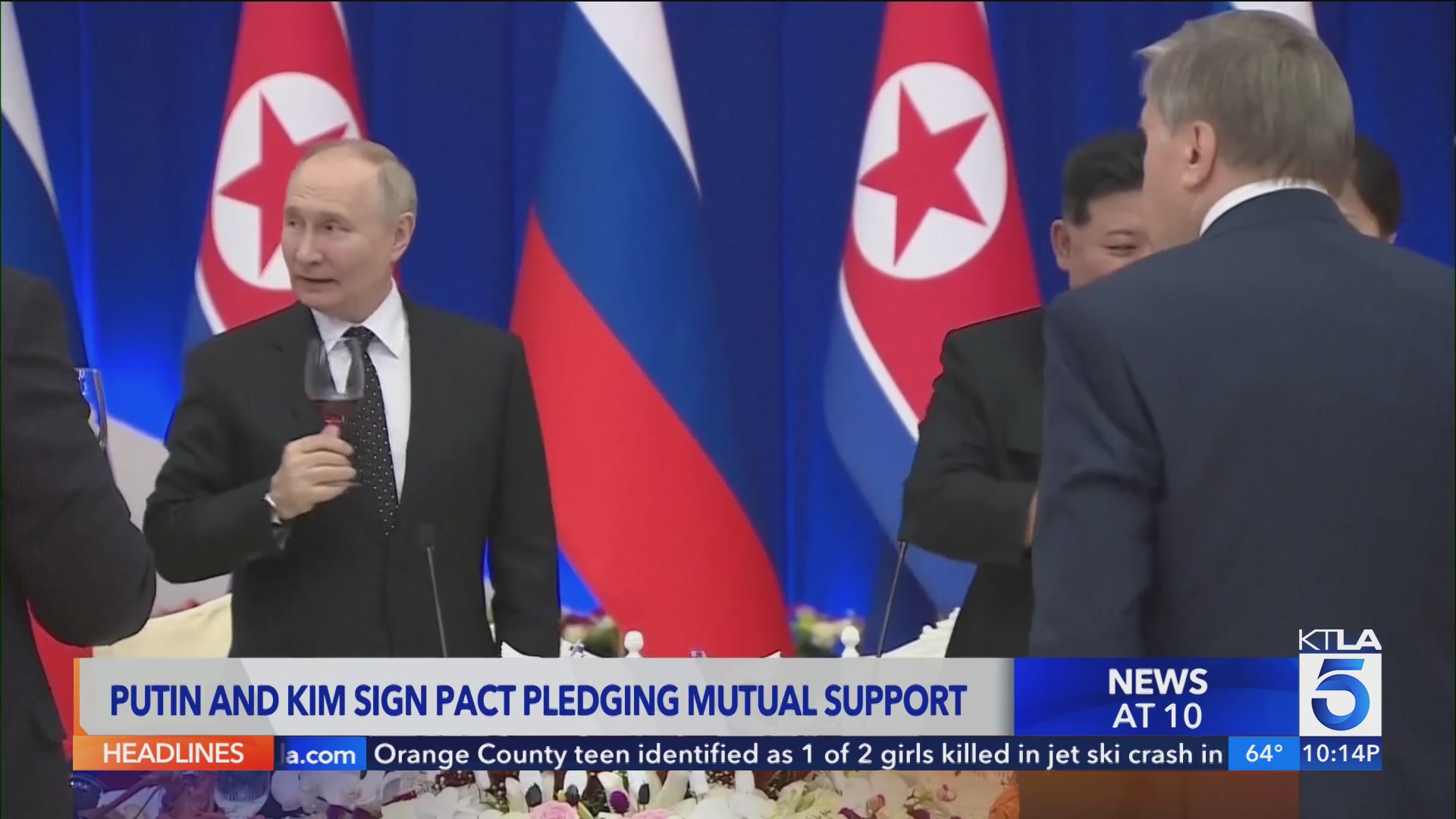 Putin, Kim sign pact pledging mutual support – KTLA