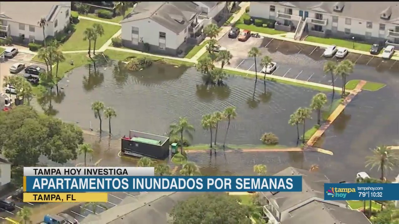 Dilema de drenaje deja inundado complejo de apartamentos en Tampa ...