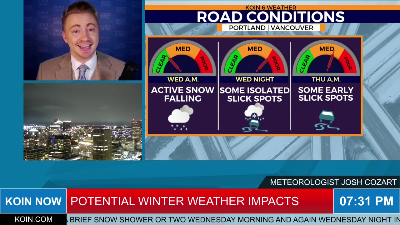 KOIN NOW: Winter weather impacts around Portland – KOIN.com
