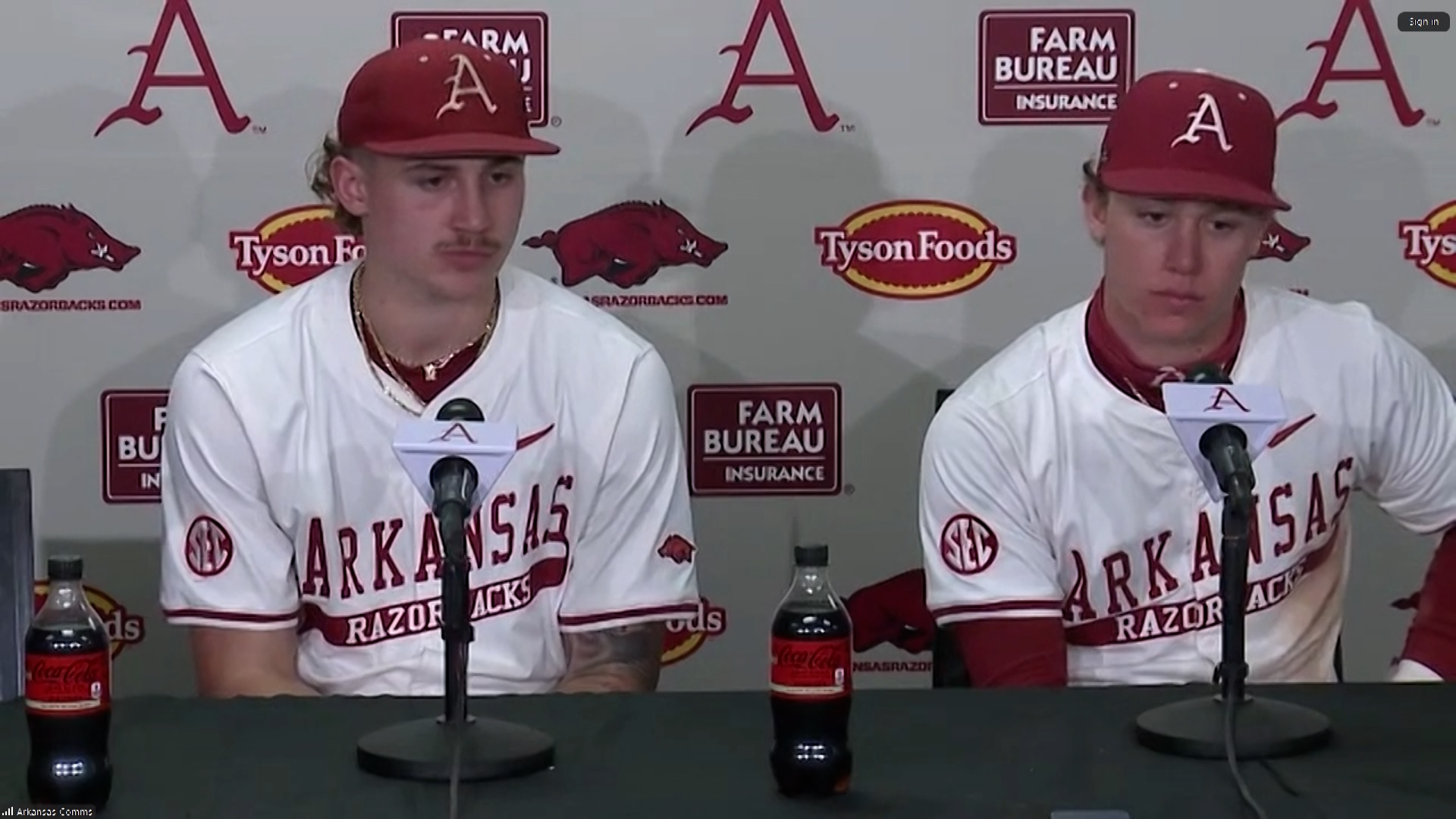 Carson Wiggins and Charles Davalan talk about 7-3 win over Arkansas ...