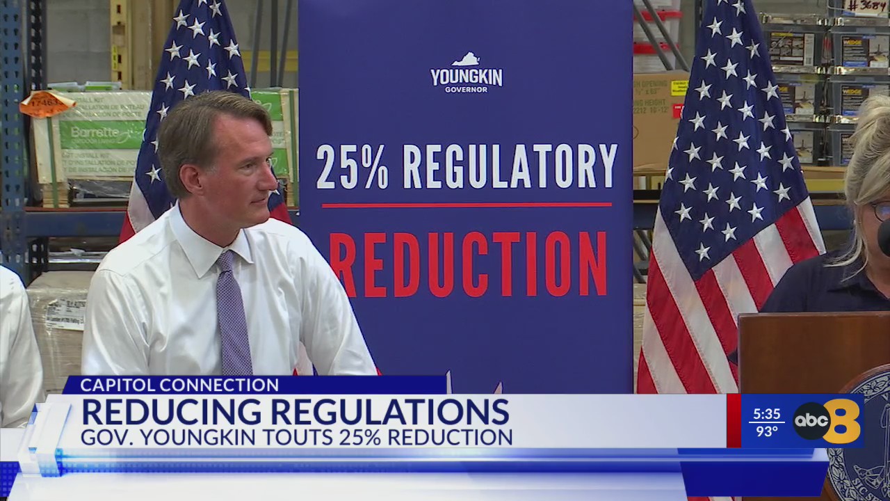 Youngkin celebrates 25% reduction in regulations – WRIC ABC 8News