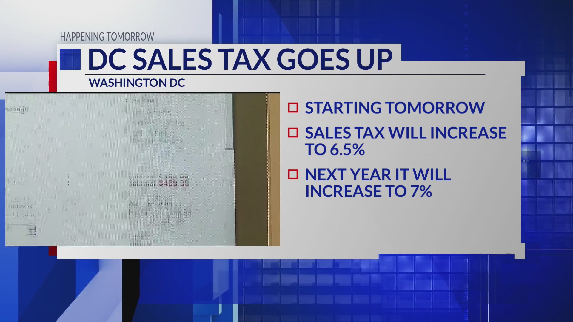 DC sales tax goes up – DC News Now | DC, Virginia, Maryland News, Weather, Traffic, Sports Live