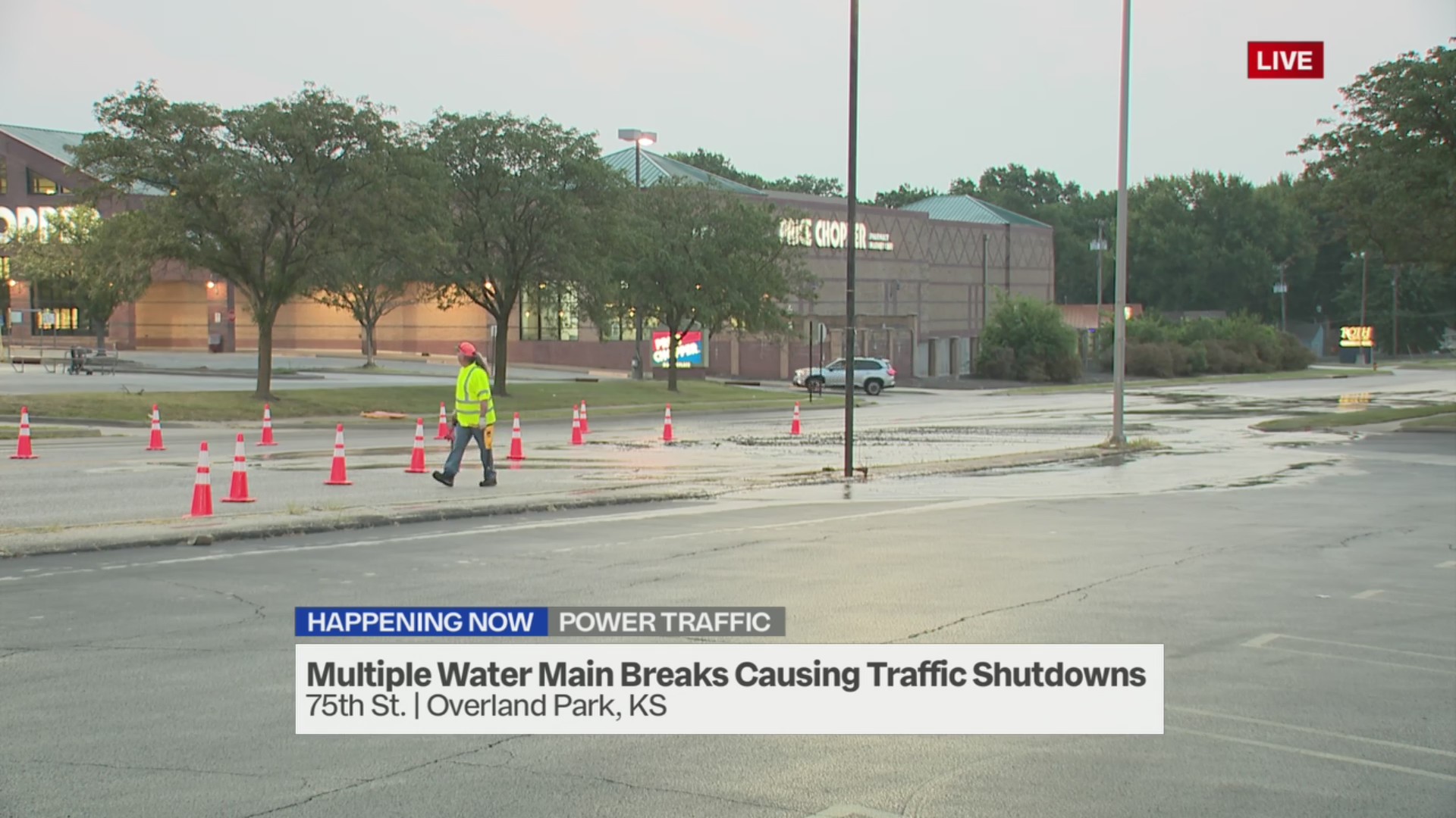 Water main break closes 75th Street in Overland Park – FOX 4 Kansas ...