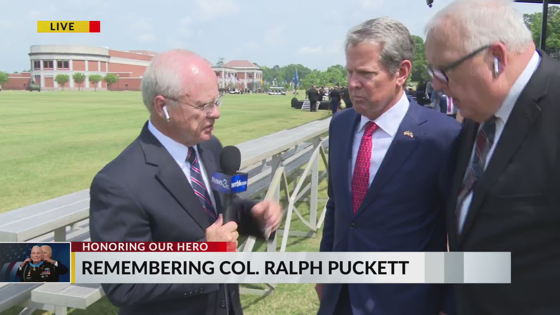 Live interview with Brian Kemp at the Celebration of Life for Col ...