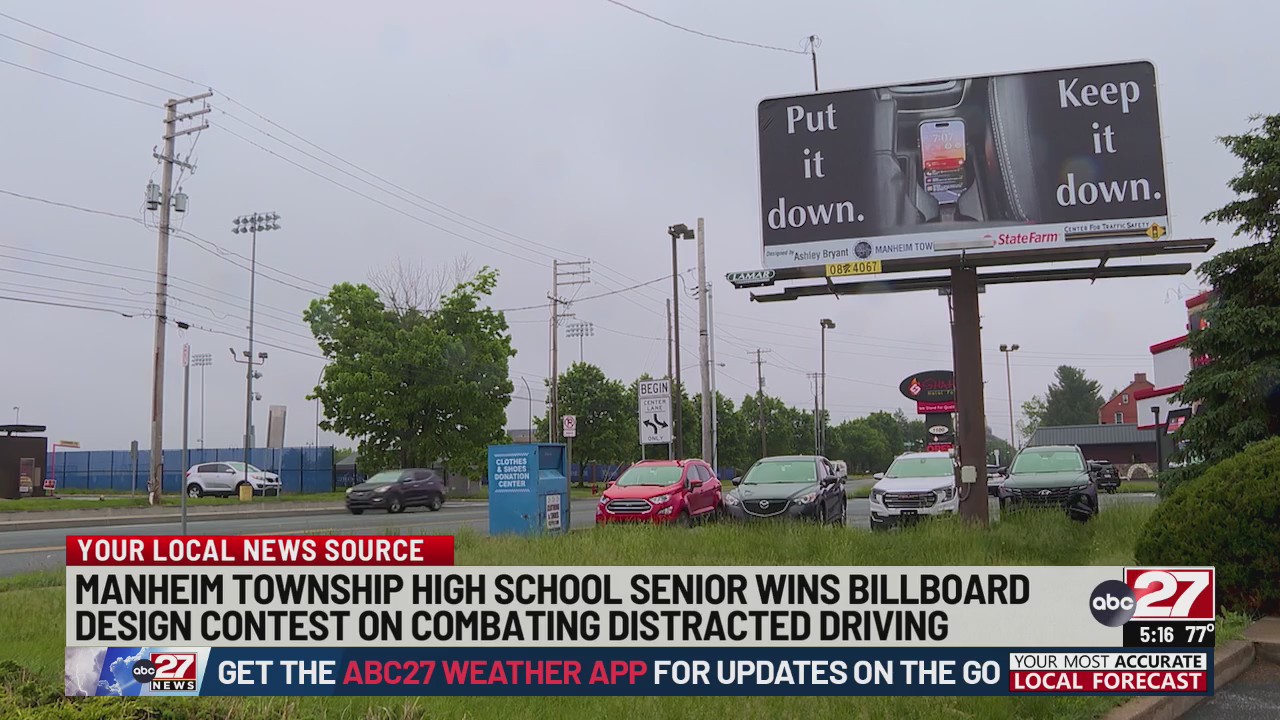 Manheim Township senior wins billboard design contest on combating ...