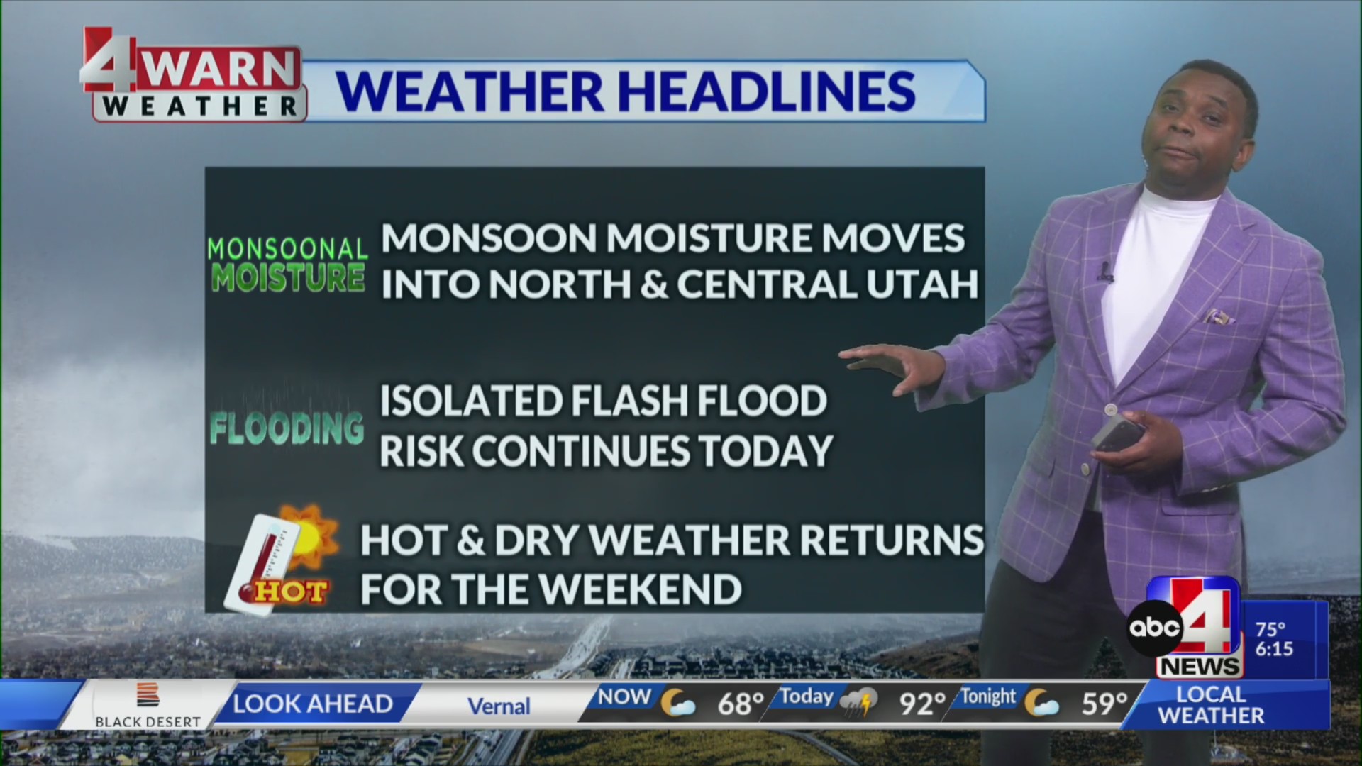 Monsoon moisture brings unsettled weather across the state – ABC4 Utah