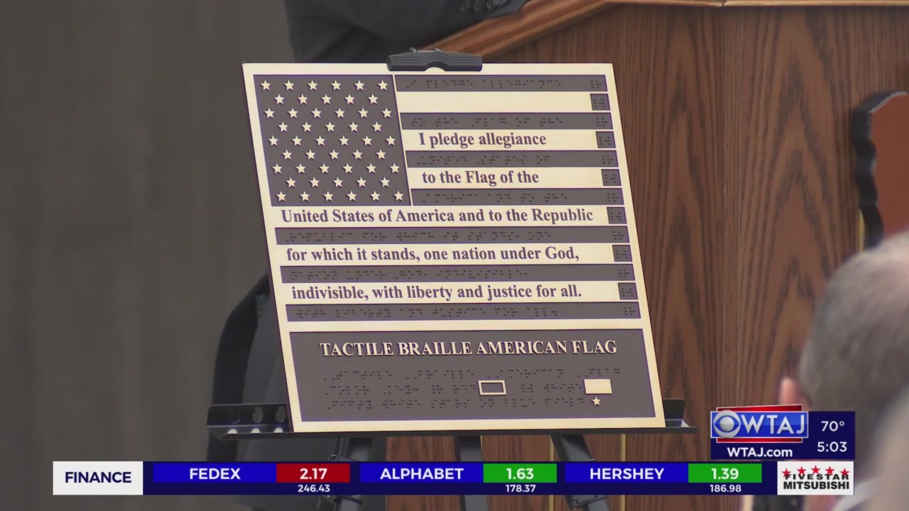American Braille Flag donated at Flight 93 National Memorial – WTAJ ...