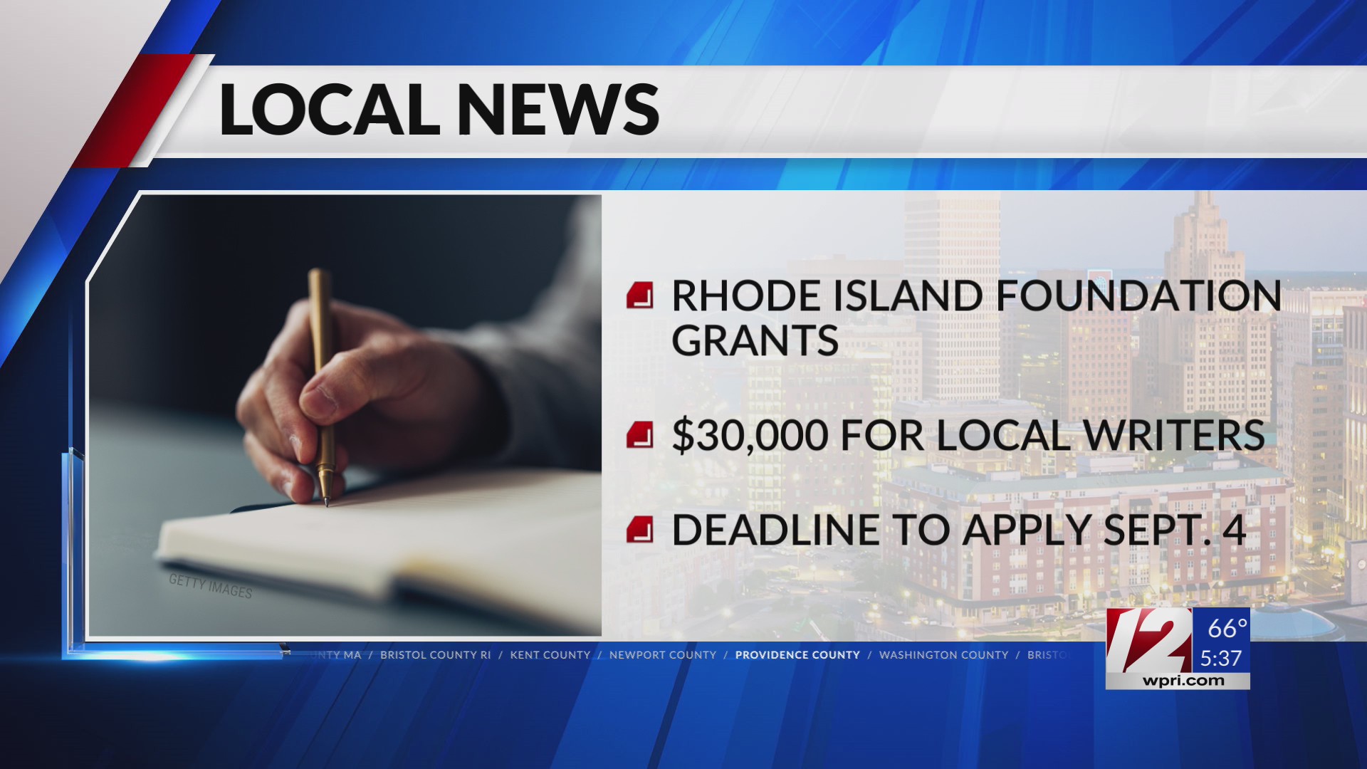 Local News Wrap Aug. 8: Grants for writers and upcoming detours – WPRI.com