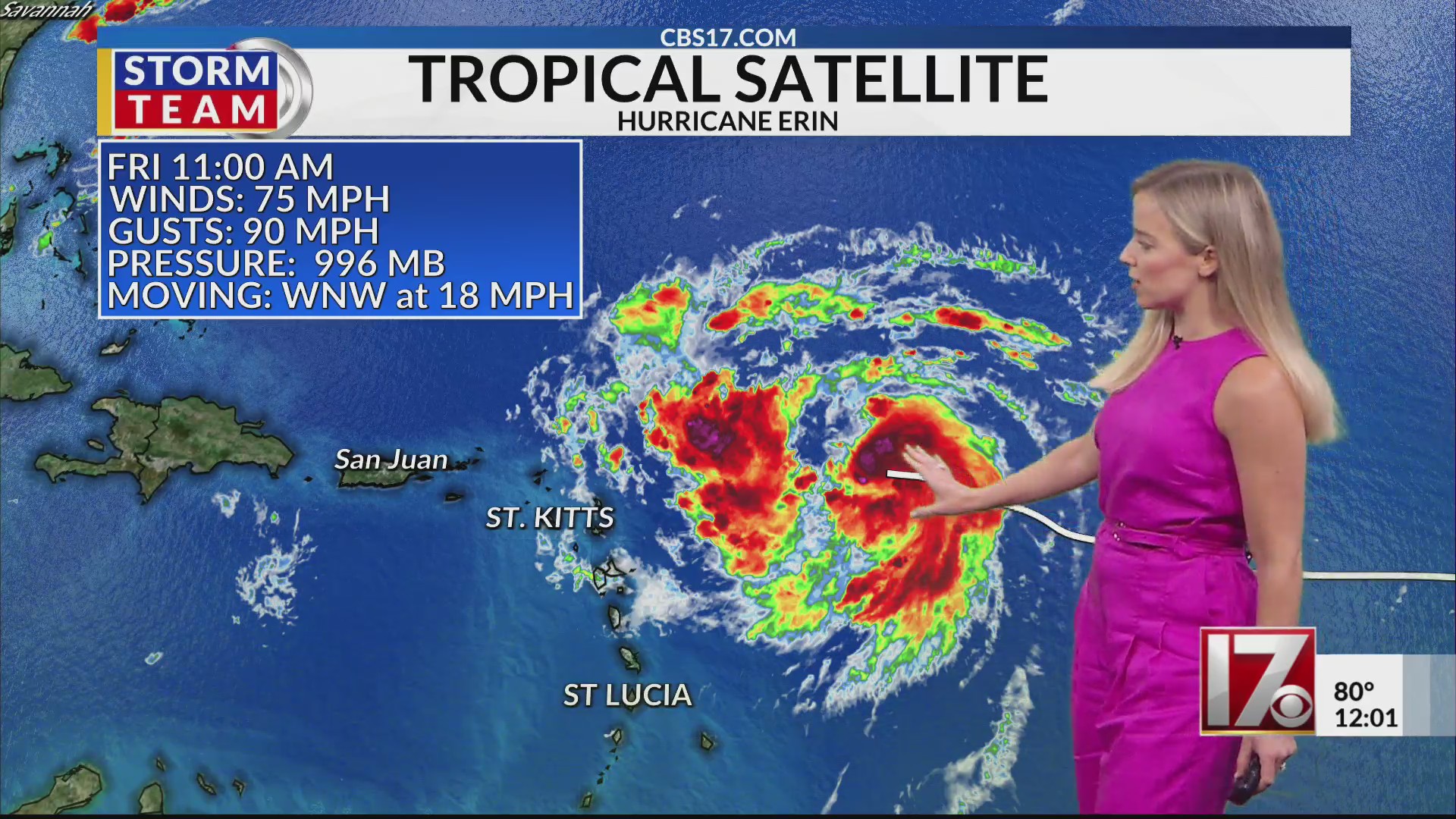 Erin becomes first hurricane of 2025 season – CBS17.com