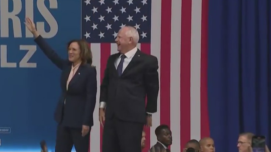 Harris and Walz kick off election campaign in Wisconsin | Morning in ...