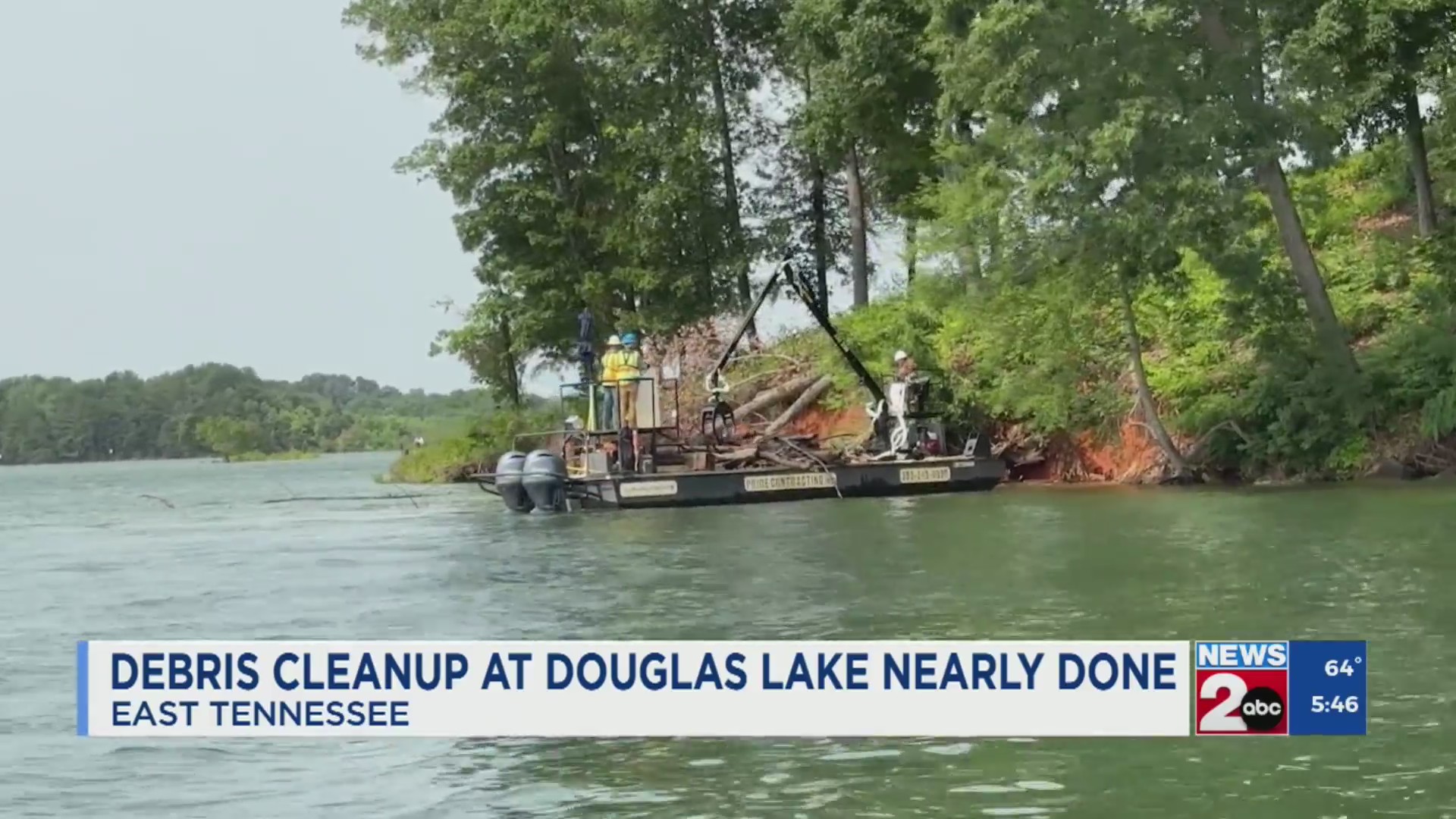Debris cleanup at Douglas Lake nearly complete – WKRN News 2