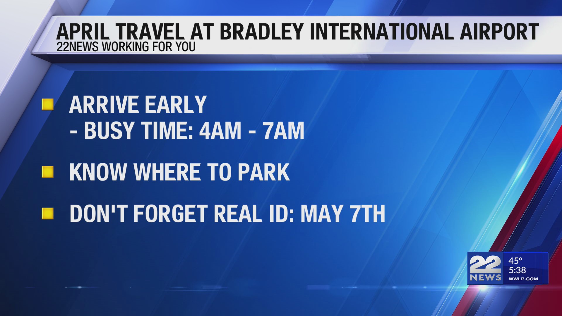 Increase of passengers expected at Bradley International Airport during ...