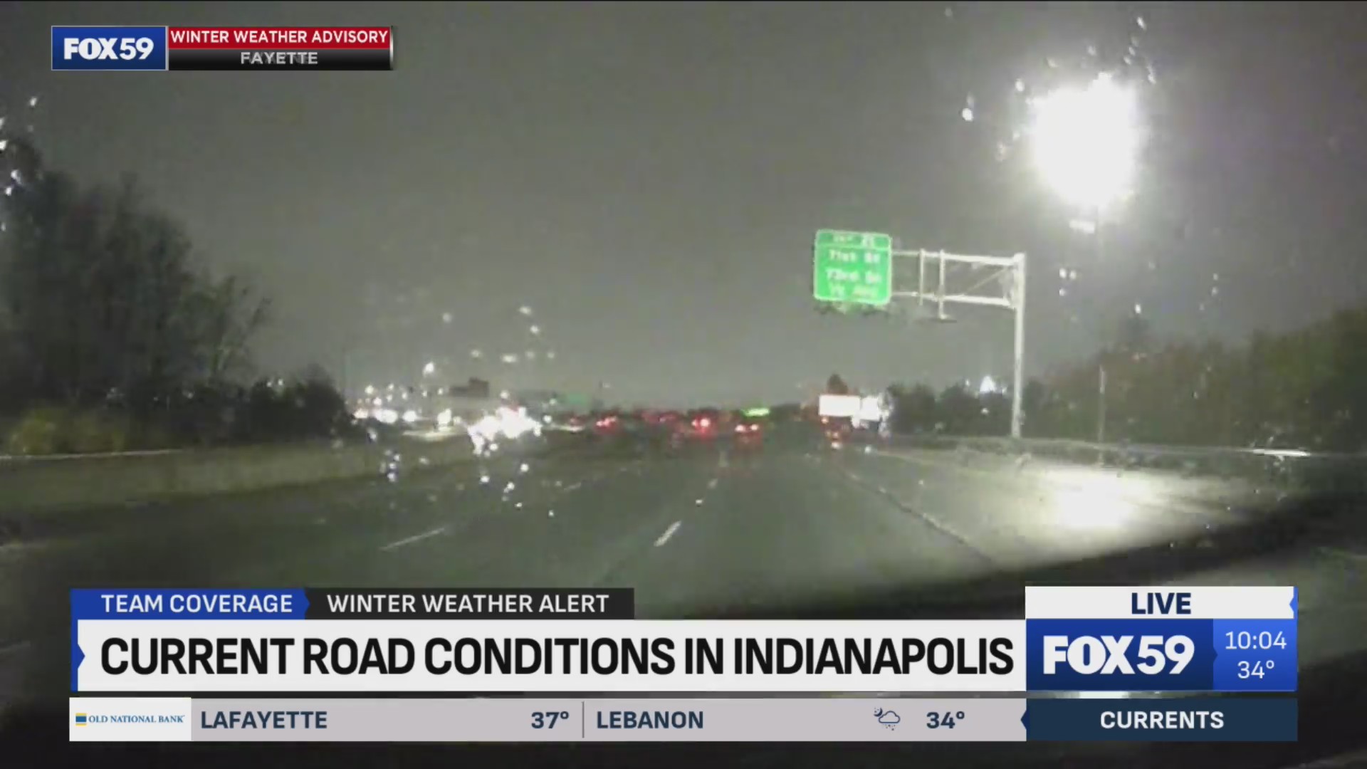 FOX59’s Michael Van Schoik discusses road conditions in central Indiana ...