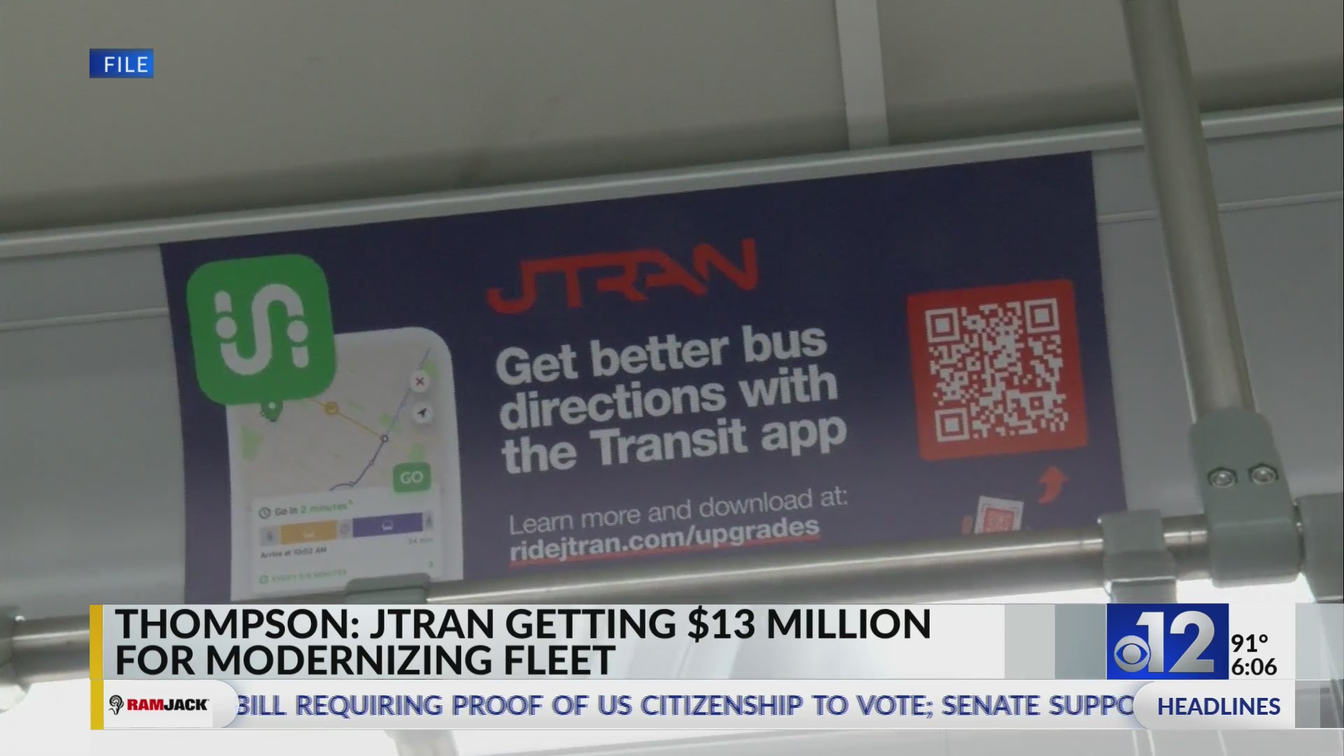 JTRAN receives $13 million for modernizing fleet – WJTV