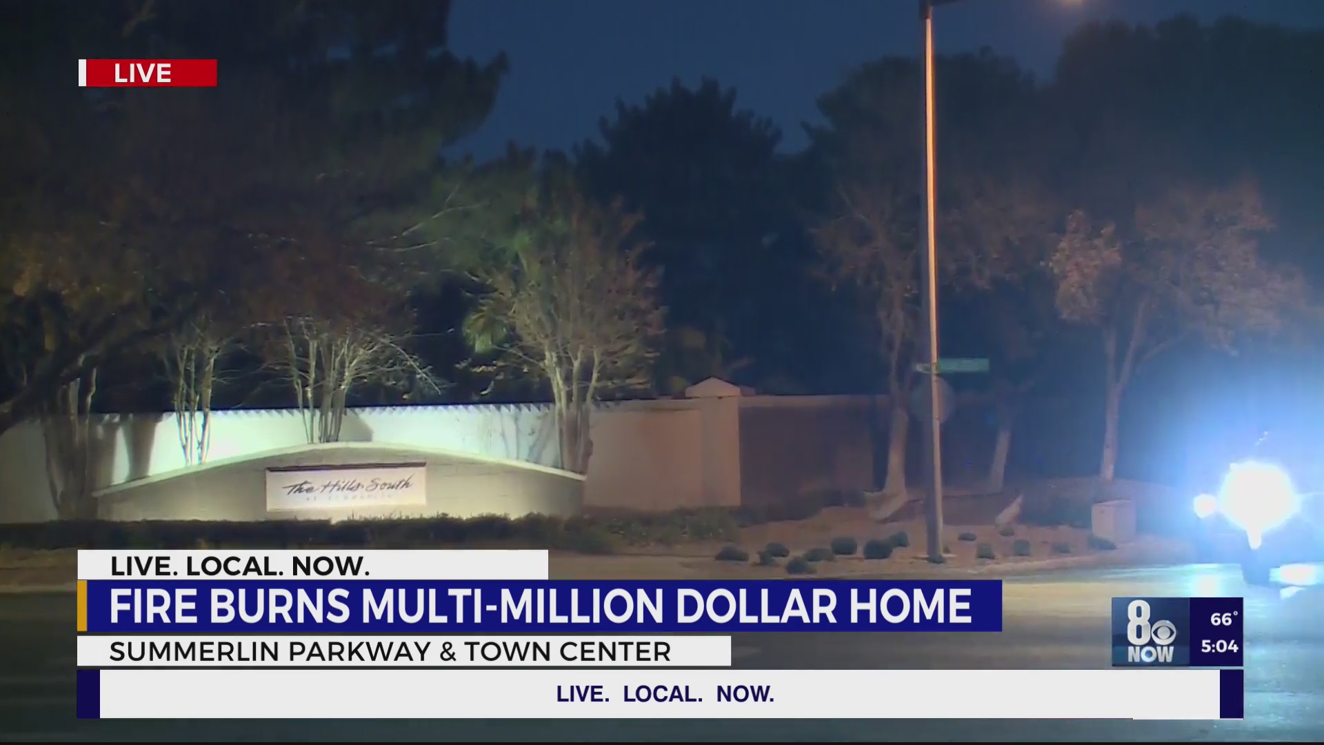 Firefighters battle blaze at multi-million dollar Summerlin home – KLAS