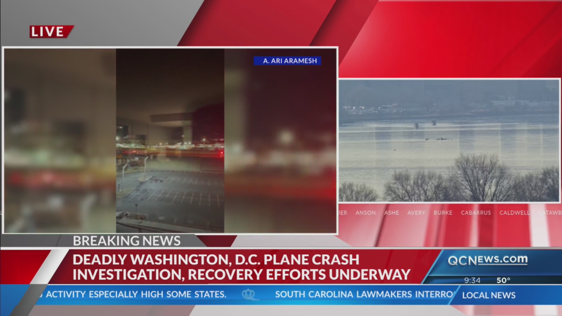 All aboard American Airlines jet feared dead after collision with Army helicopter – WSPA 7NEWS