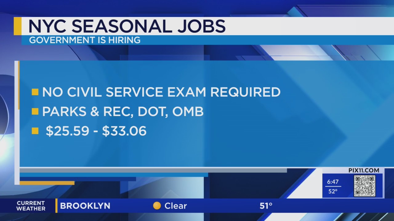 NYC hiring for seasonal jobs across all five boroughs: How to apply – PIX11