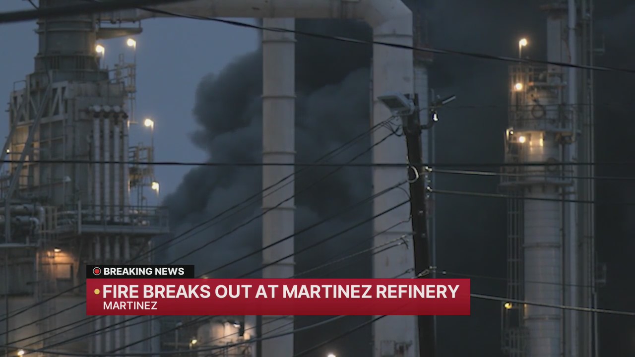 Martinez refinery fire continues to burn – KRON4