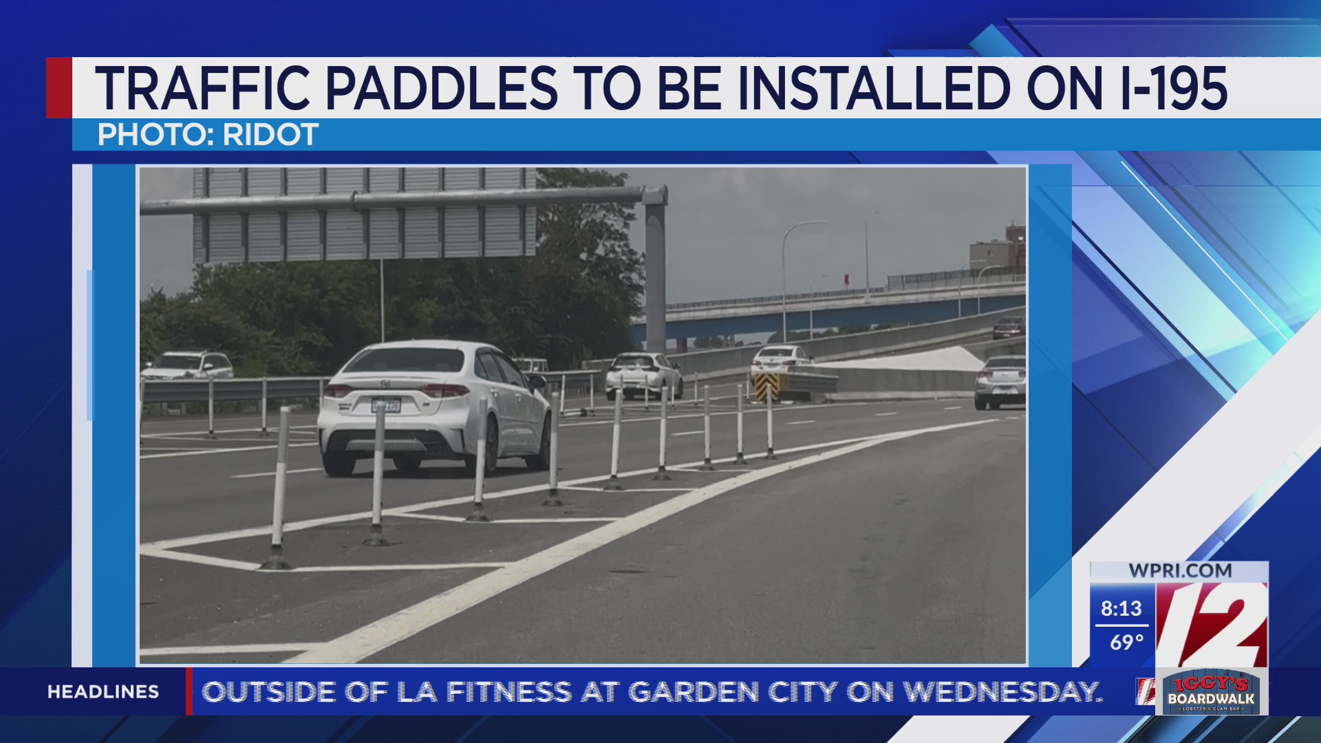 RIDOT testing paddles on I-195 East to help merging traffic – WPRI.com