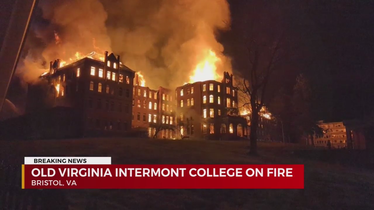 Massive fire burns Virginia Intermont main hall – WJHL | Tri-Cities ...