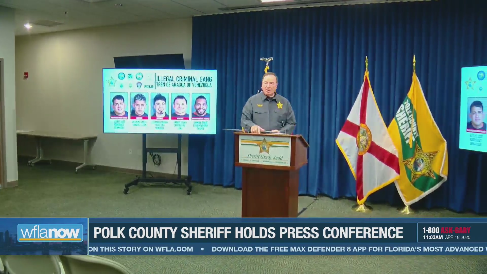 Polk County sheriff holds press conference on arrest of alleged gang ...