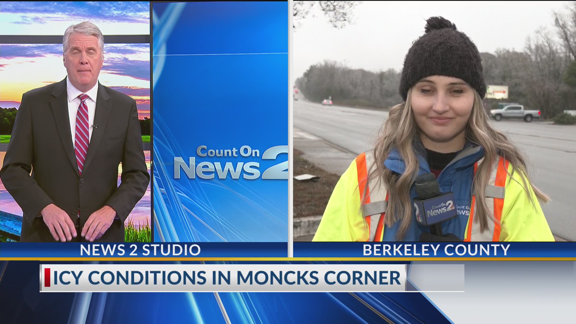 Icy conditions in Moncks Corner – WCBD News 2