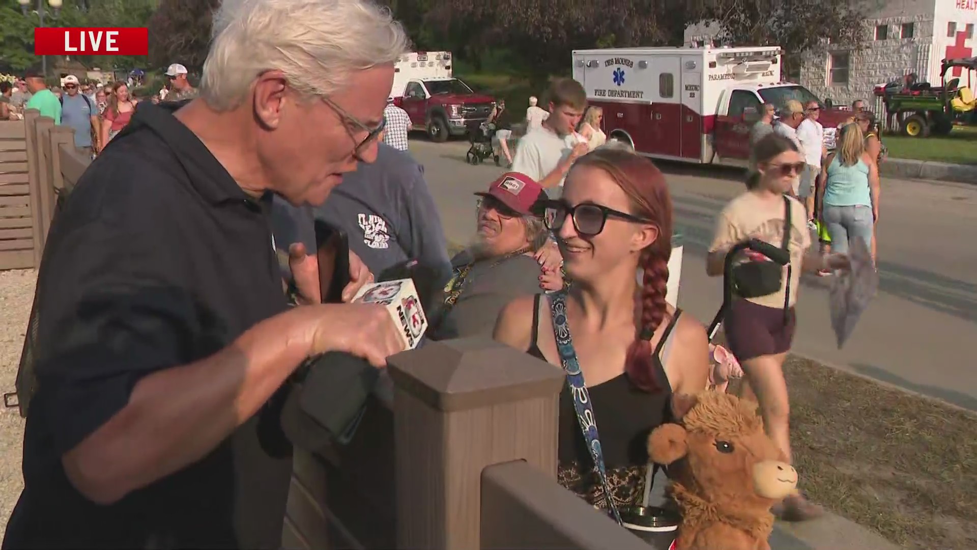 Chief Meteorologist Ed Wilson live at day 6 of the Iowa State Fair ...