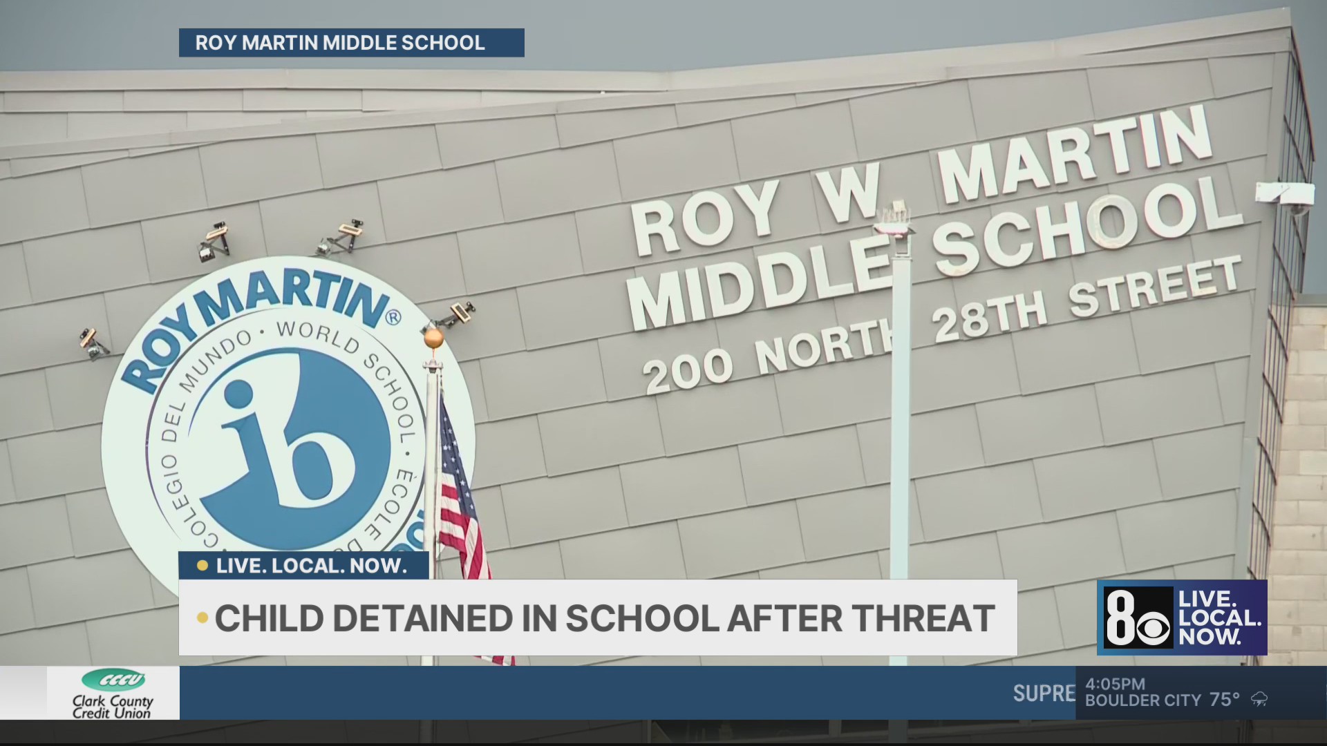 Juvenile detained after reports of armed person at Roy Martin Middle School in Las Vegas – KLAS