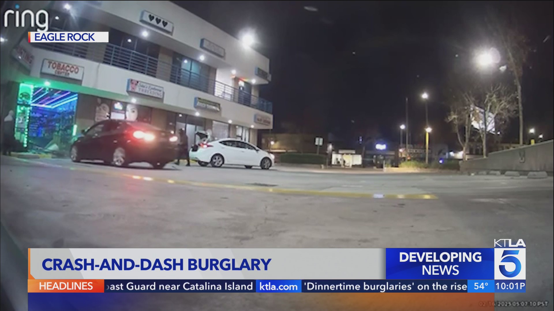 Crash-and-dash burglary at Eagle Rock smoke shop – KTLA