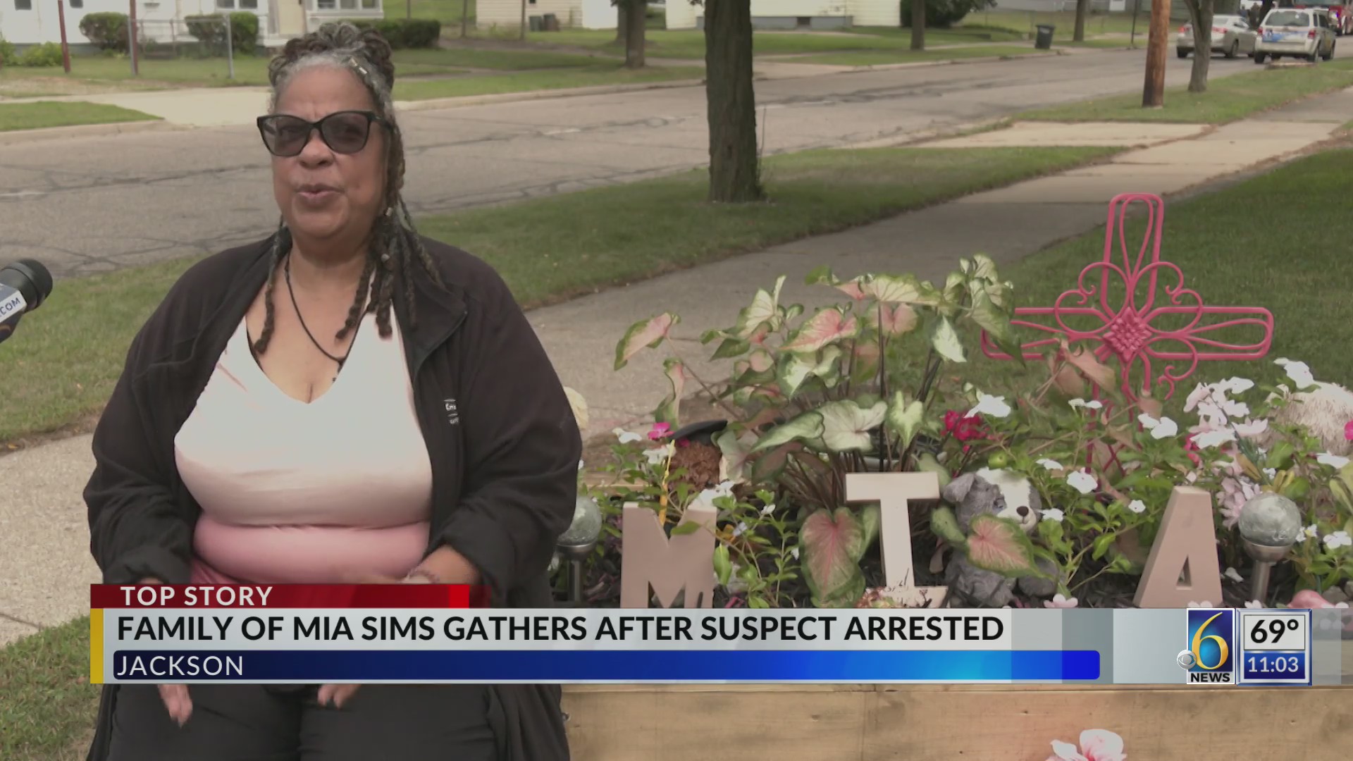Family of Mia Sims gathers after suspect arrested – WLNS 6 News