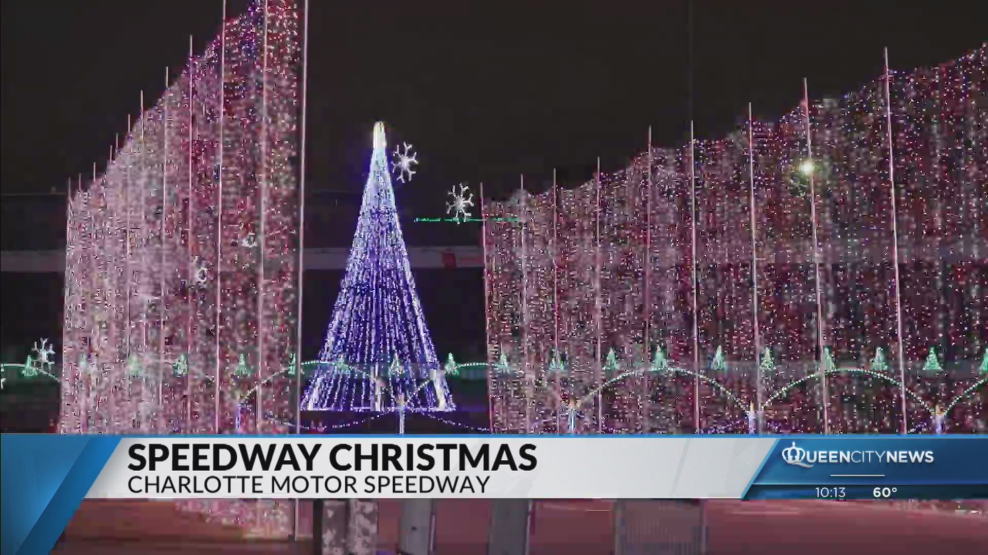Behind the scenes look at setup for Speedway Christmas lights – Queen ...